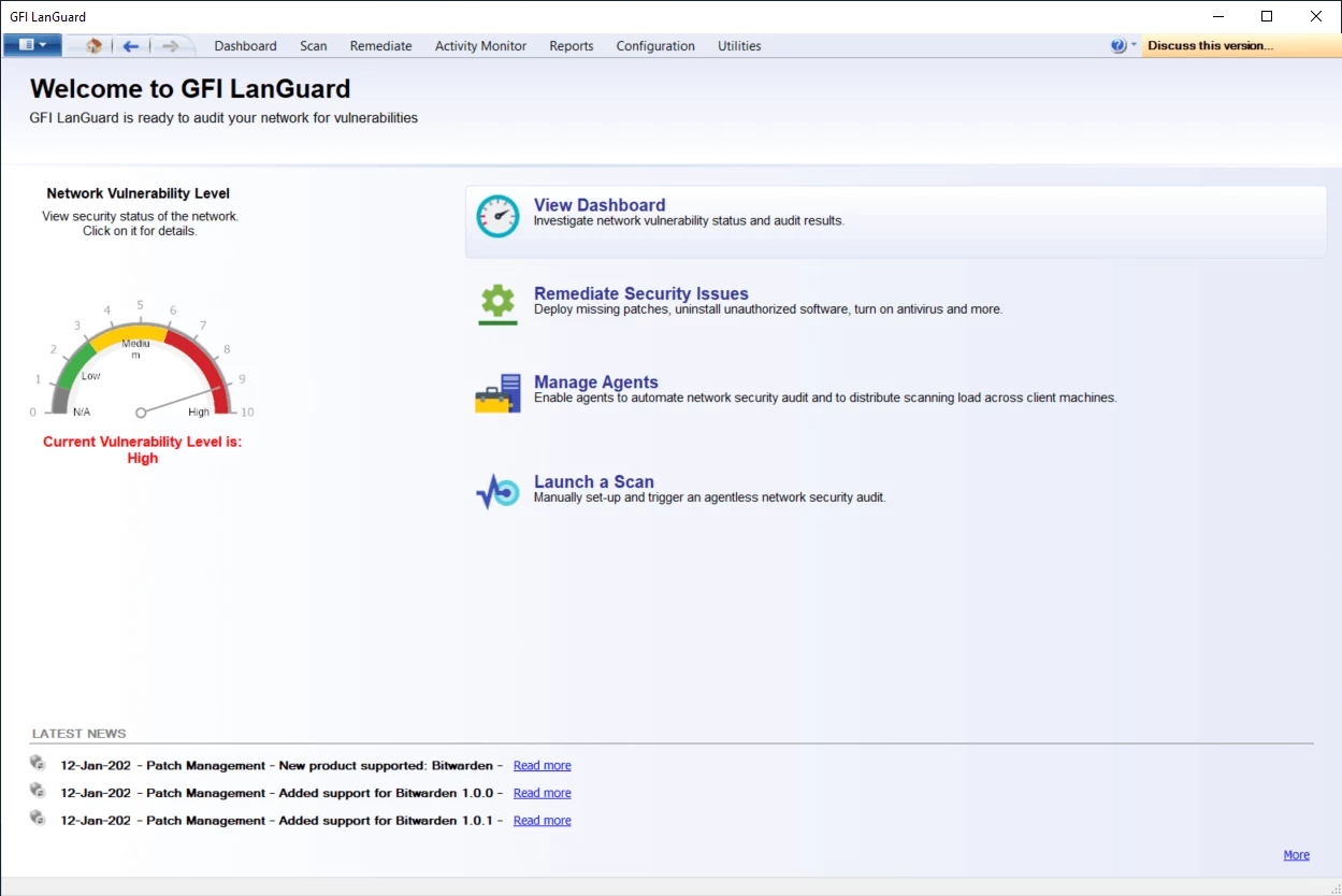 GFI LanGuard - Vulnerability Scan & Patch Management | Armstrong