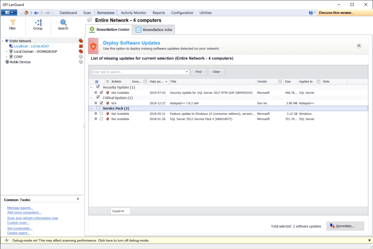 GFI LanGuard - Vulnerability Scan & Patch Management | Armstrong